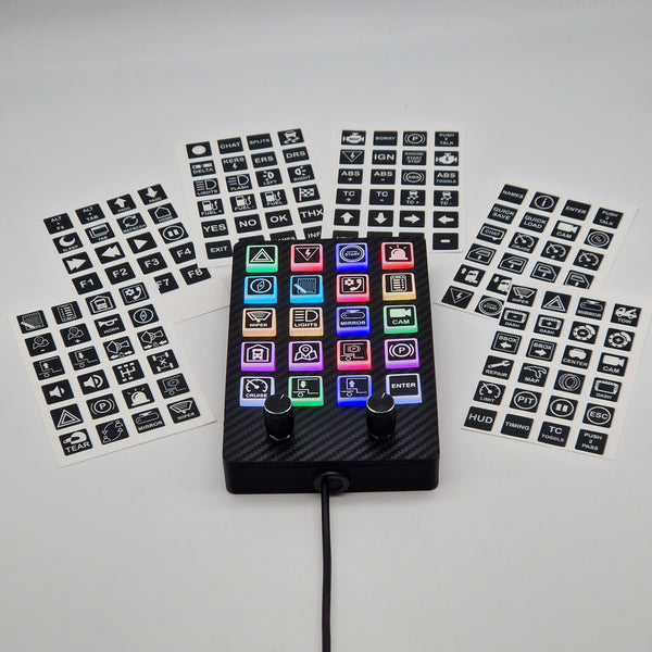 Simracing Sticker with Icons for Simracing and ETS