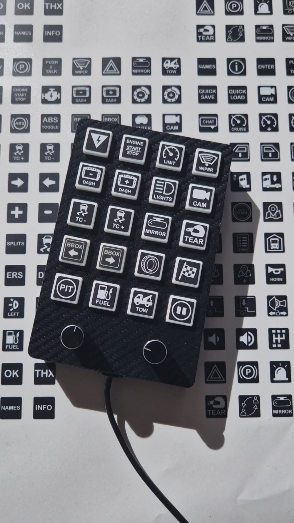 Simracing Sticker with Icons for Simracing and ETS